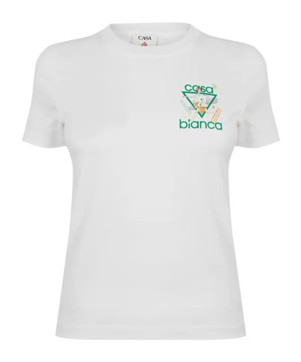 Casablanca Logo Crew Neck T-shirt