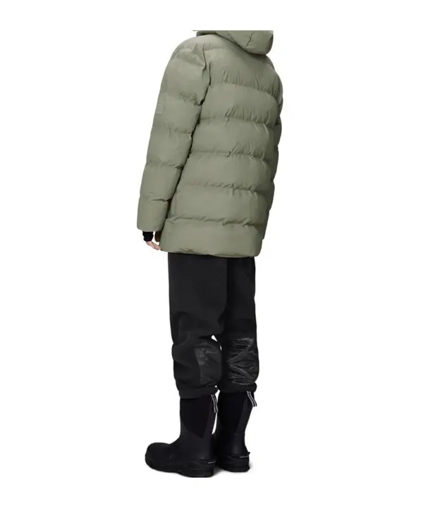 Rains Zippered Quilted Cotton Jacket With Drawstring Hood