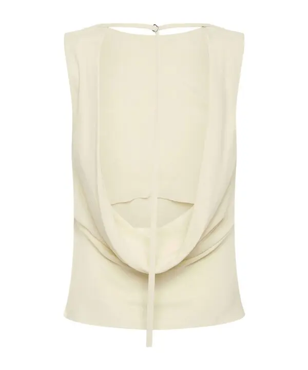 ST. AGNI Draped Sleeveless Blouse