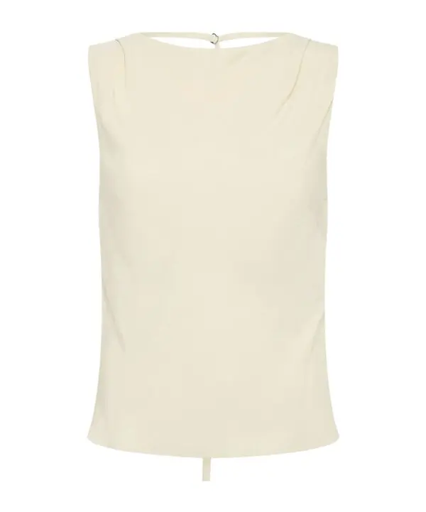 ST. AGNI Draped Open-back Blouse