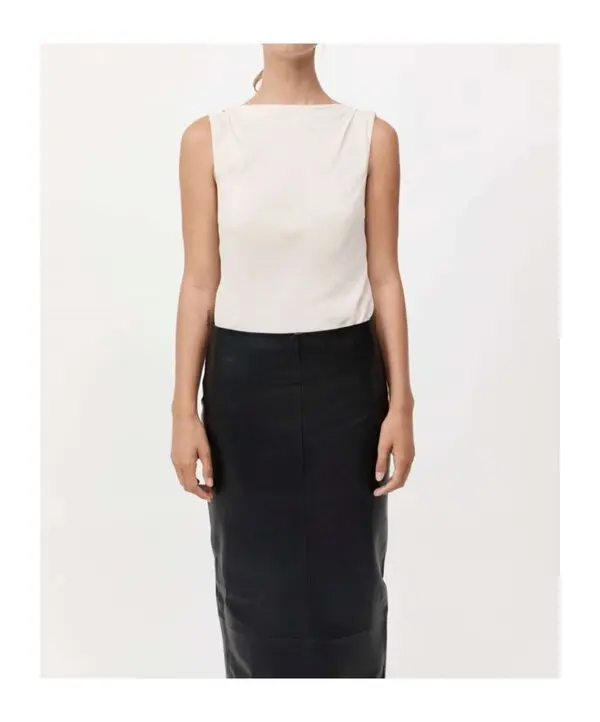 ST. AGNI Draped Open-back Blouse