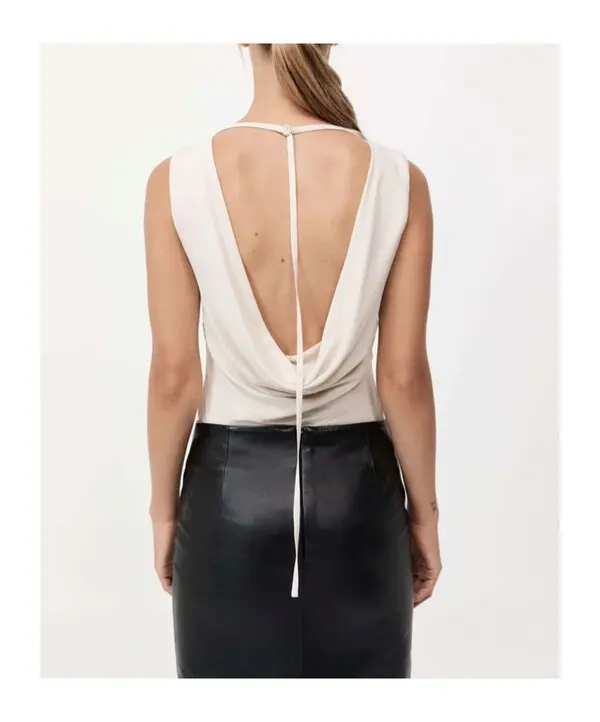 ST. AGNI Draped Open-back Blouse