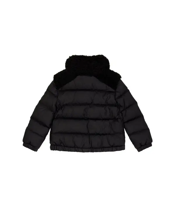Moncler Quilted Down Jacket With Shearling Collar