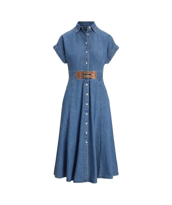 Ralph Lauren Denim Shirt Dress With Buckle Detail