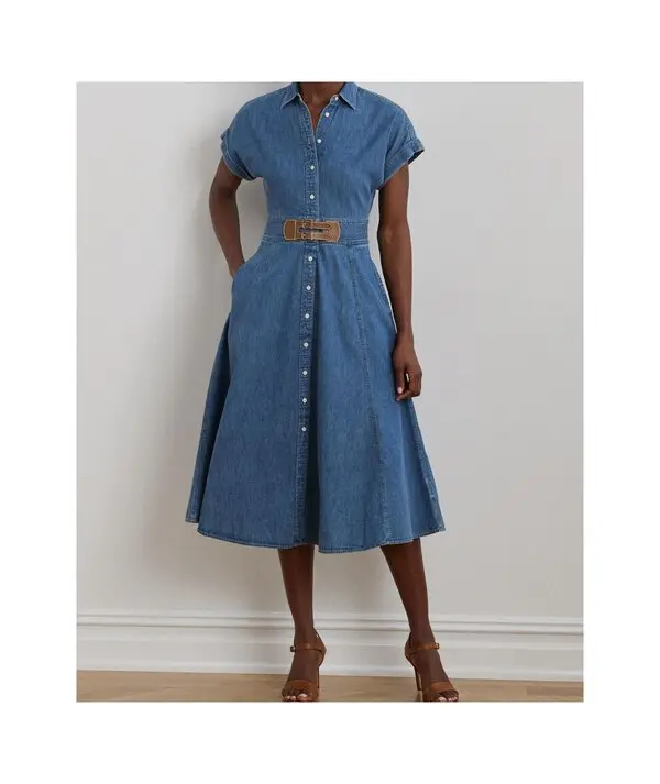 Ralph Lauren Denim Shirt Dress With Buckle Detail