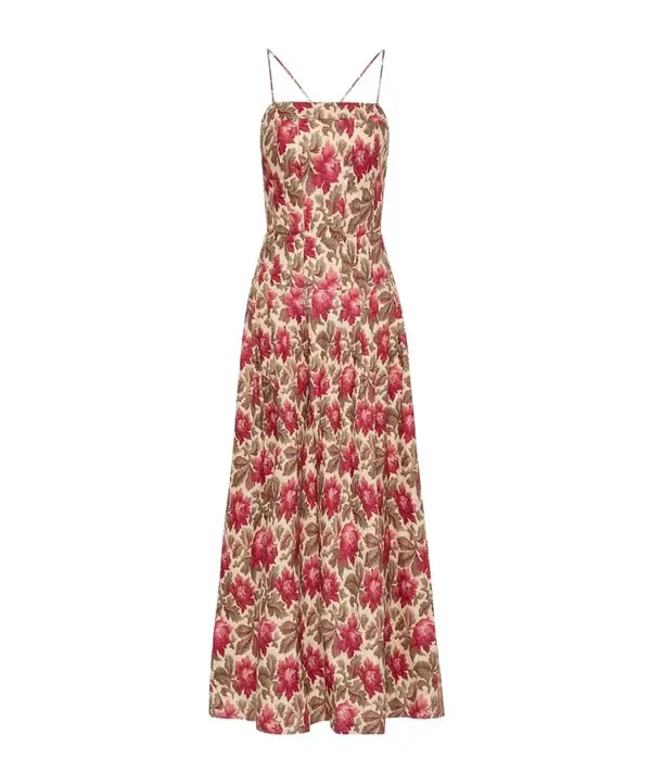 Posse Floral Print Spaghetti Strap Maxi Dress