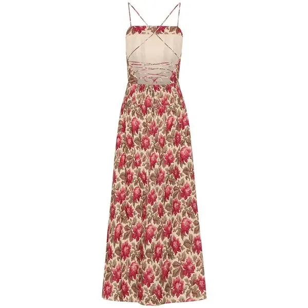 Posse Floral Print Spaghetti Strap Maxi Dress
