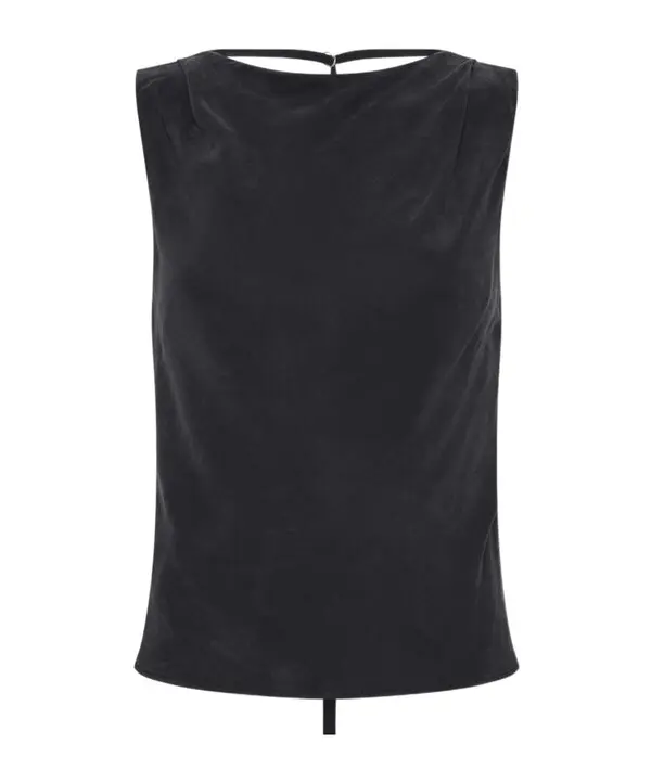 ST. AGNI Draped Open-back Blouse