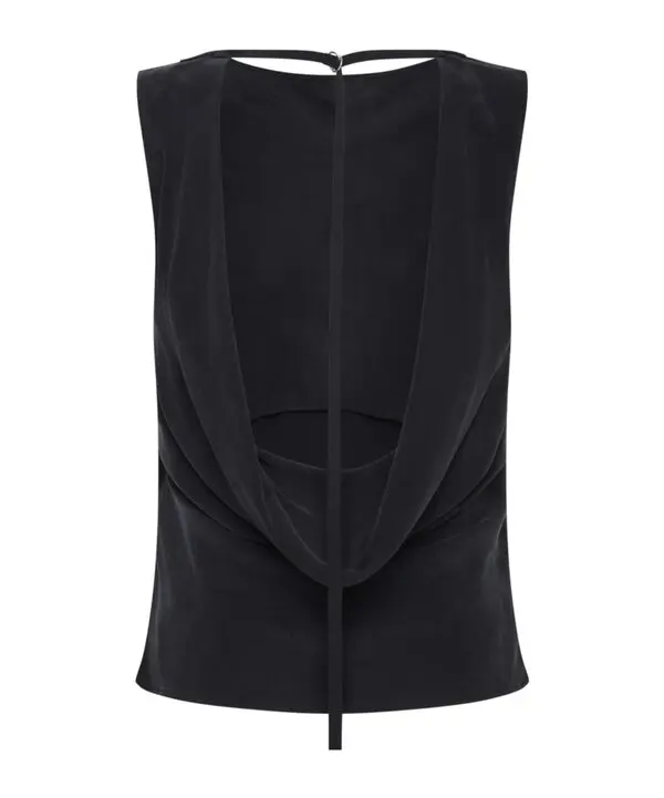 ST. AGNI Draped Open-back Blouse