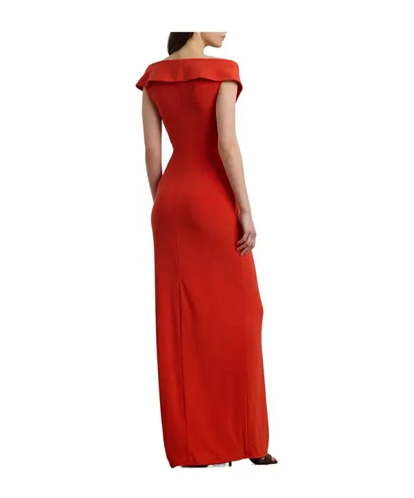 Ralph Lauren Sleeveless V-neck Gown - Red
