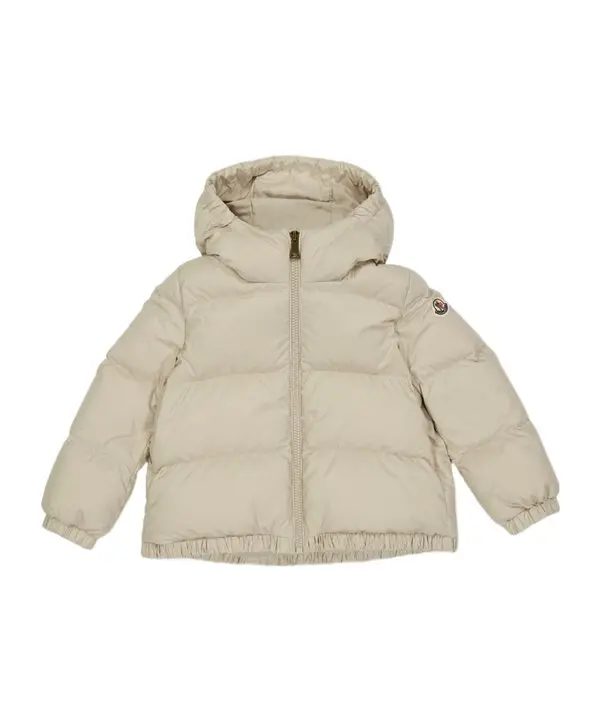 Moncler Logo Patch Hooded Down Jacket
