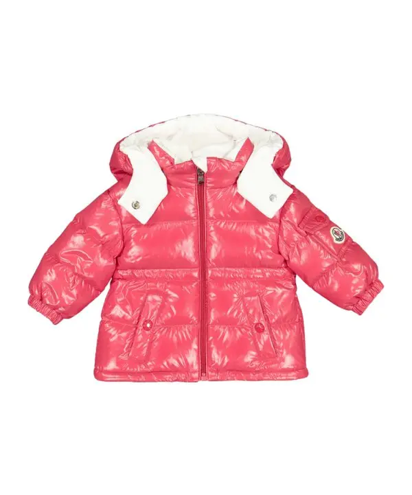 Moncler Logo Patch Hooded Down Jacket