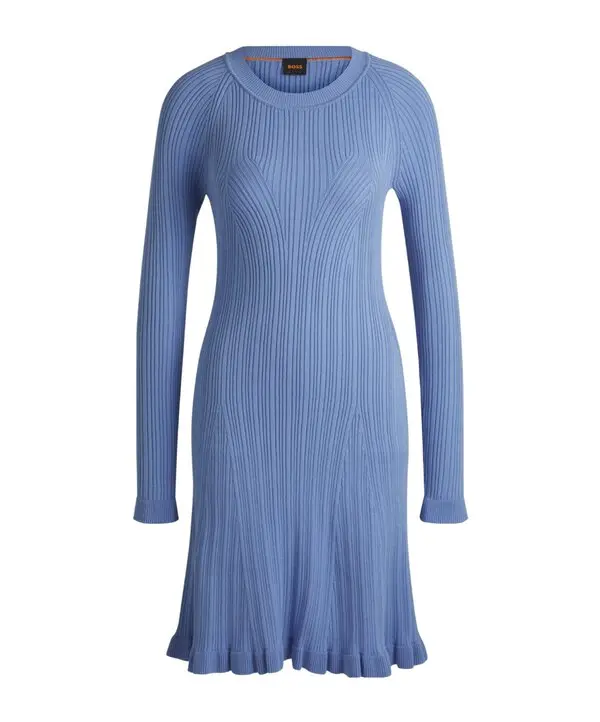 Hugo Boss Slim-fit Knit Mini Dress - Blue