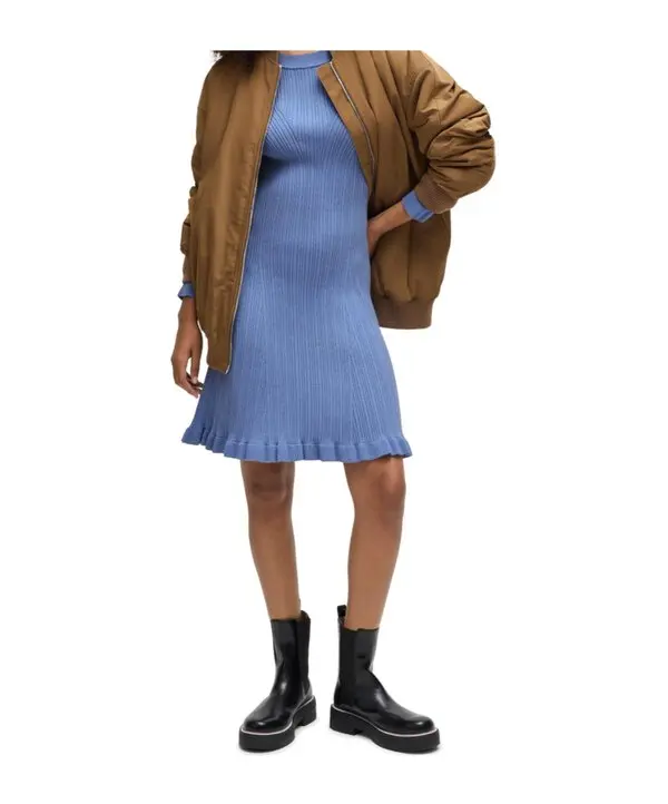 Hugo Boss Slim-fit Knit Mini Dress