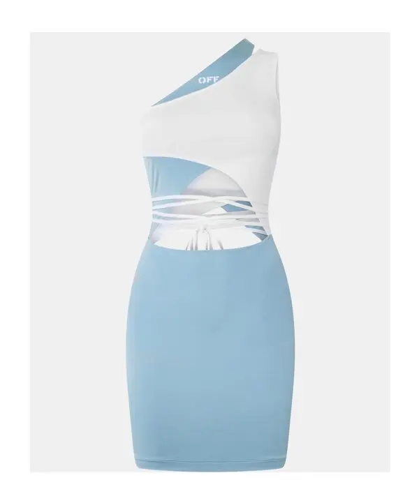 Off-White One-shoulder Cut-out Dress