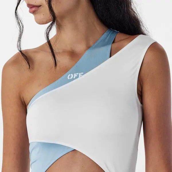 Off-White One-shoulder Cut-out Dress