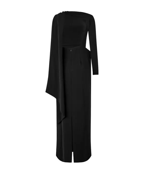 Balenciaga Long Cape Dress