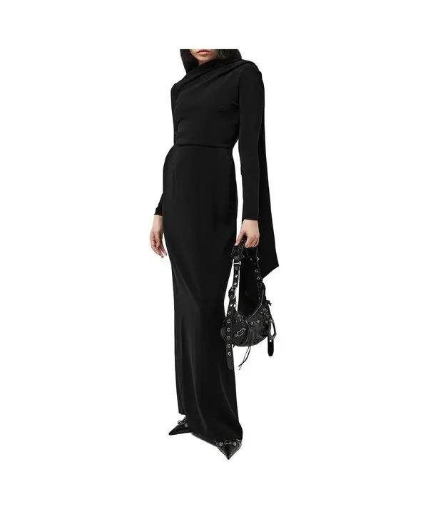 Balenciaga Long Cape Dress
