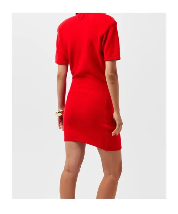 Jacquemus Short Sleeve High Collar Mini Dress