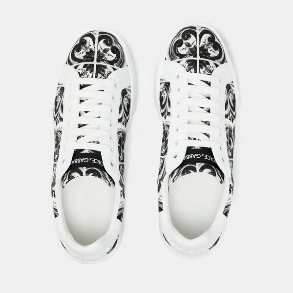 Dolce & Gabbana Lace-up Graphic Sneakers