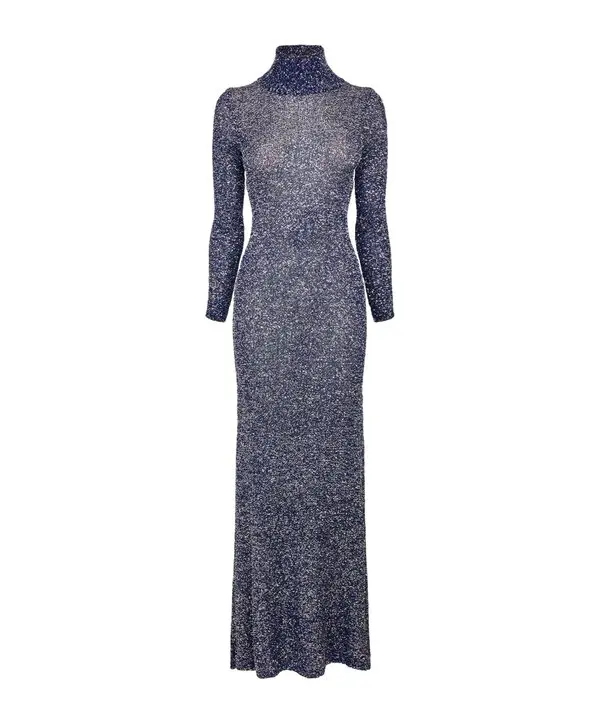 Balenciaga Sequin Knit Maxi Dress