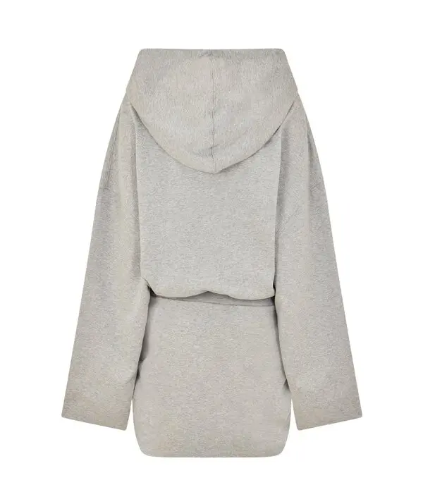 Off-White Hooded Sweatshirt Dress