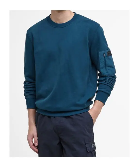 Barbour Crew Neck Sweater With Zipped Pocket