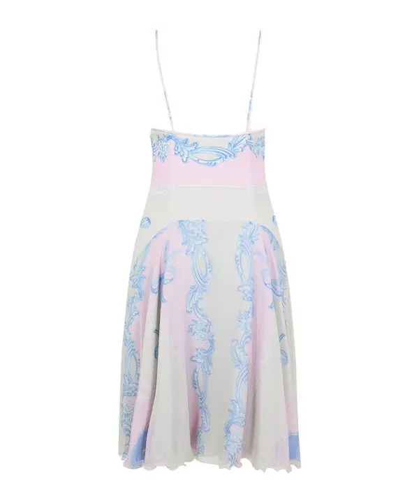 Versace Color-blocked Midi Dress