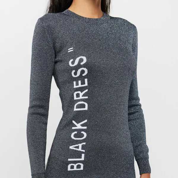Off-White Slim-fit Dress With Graphic Detail