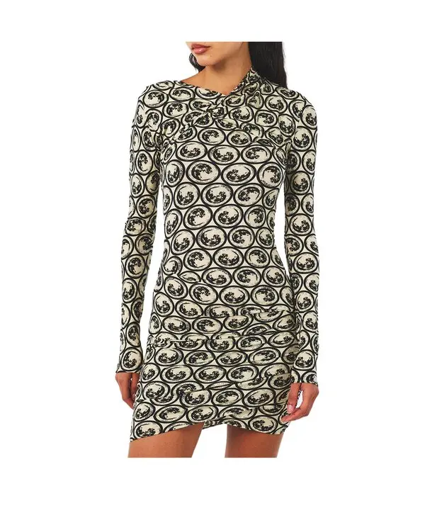 Off-White Color-blocked Short Skirt