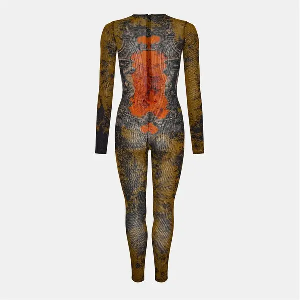 JEAN PAUL GAULTIER Long Sleeve Printed Jumpsuit