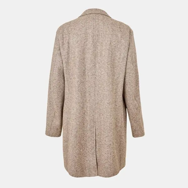 Hugo Boss Herringbone Wool Overcoat