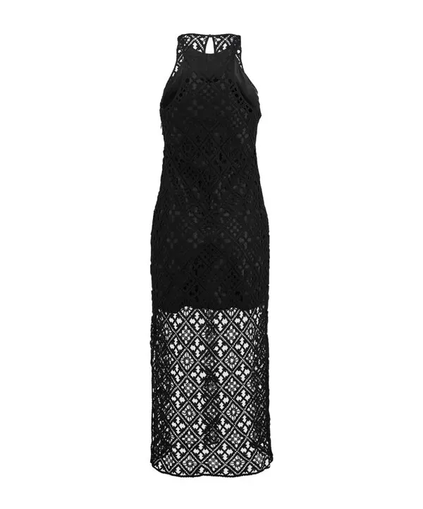 Off-White Crocheted Midi Dress