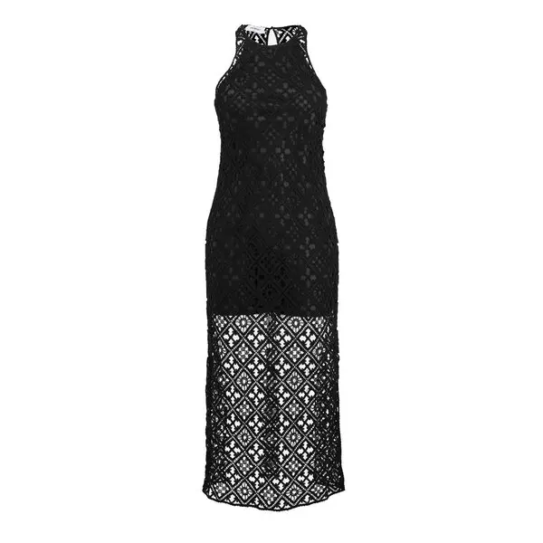 Off-White Crocheted Midi Dress