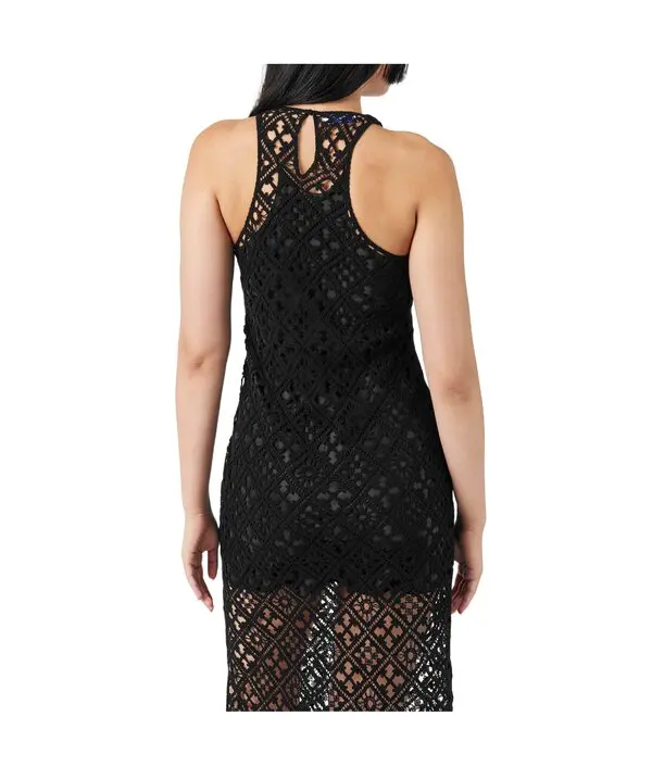Off-White Crocheted Midi Dress