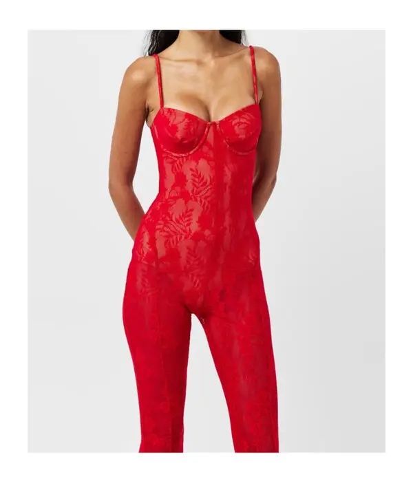 Norma Kamali Fishtail Lace Jumpsuit