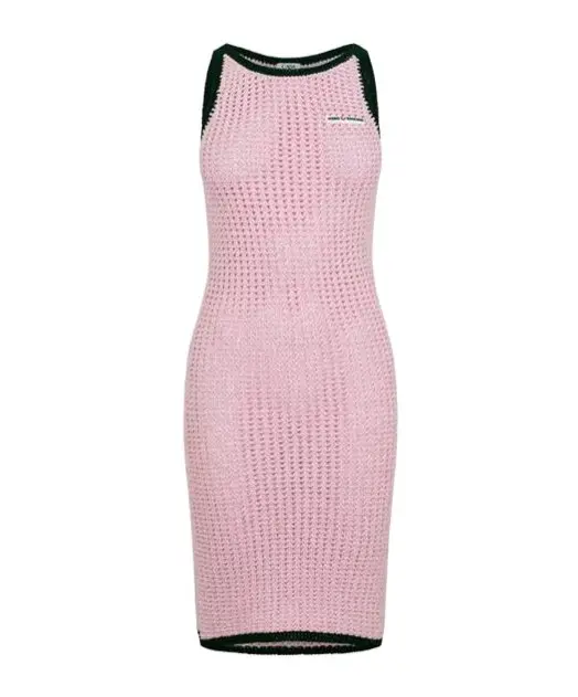 Casablanca Sleeveless Knit Dress With Logo Patch