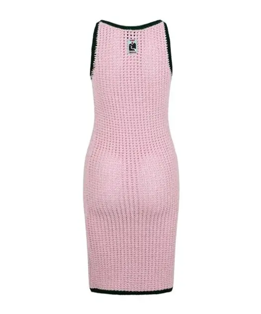 Casablanca Sleeveless Knit Dress With Logo Patch