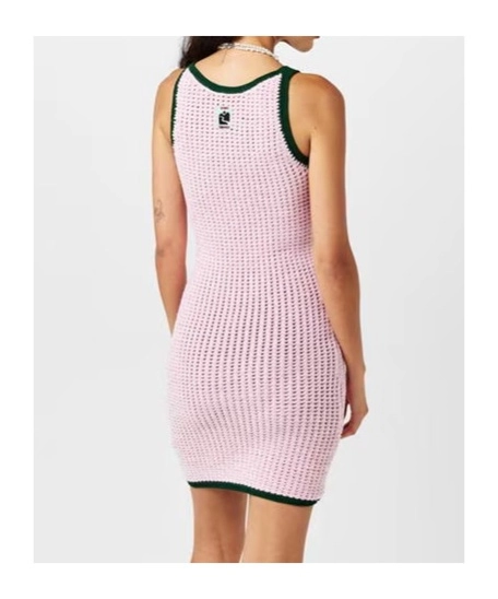 Casablanca Sleeveless Knit Dress With Logo Patch