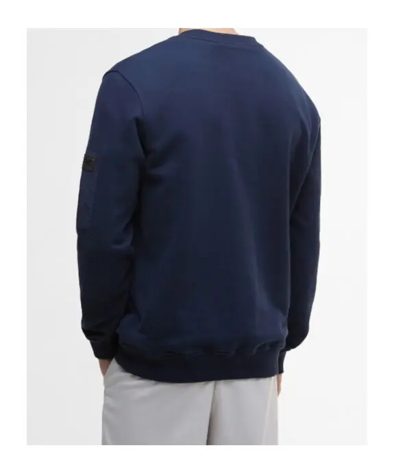 Barbour Grip Crew Neck Sweater With Zipped Pocket