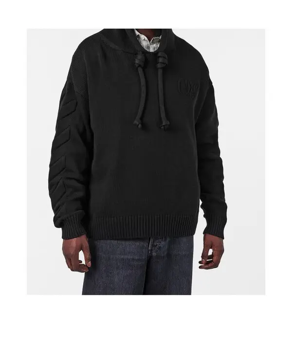 Off-White Hooded Knit Sweater