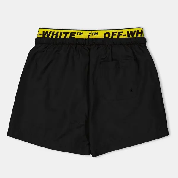 Off-White Drawstring Swim Shorts