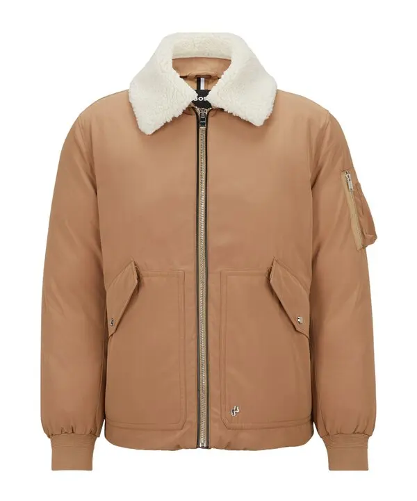 Hugo Boss Shearling Collar Bomber Jacket