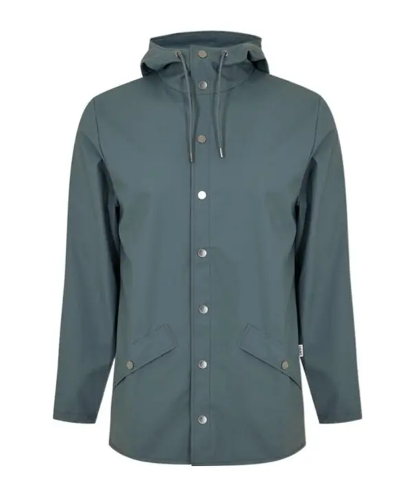 Rains Long-sleeved Hooded Raincoat - Green