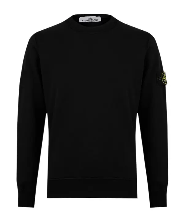 Stone Island Logo Lightweight Cotton Fleece Jumper
