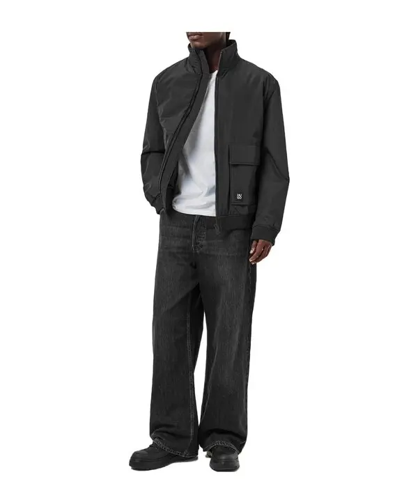 Hugo Boss Water-repellent Zip-up Jacket With Patch Pockets