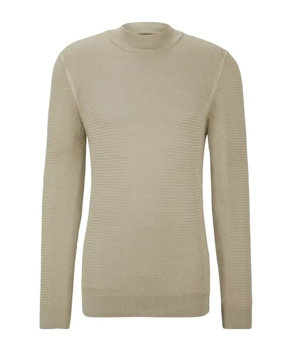 Hugo Boss Mock Neck Long Sleeve Knit Top