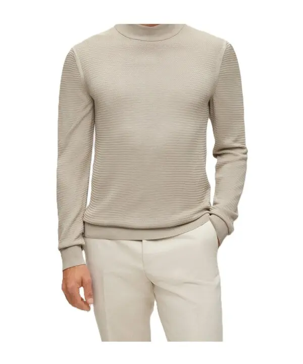 Hugo Boss Mock Neck Long Sleeve Knit Top