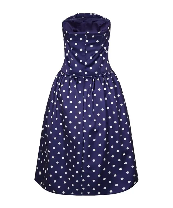 SELF-PORTRAIT Polka Corset Midi Dress