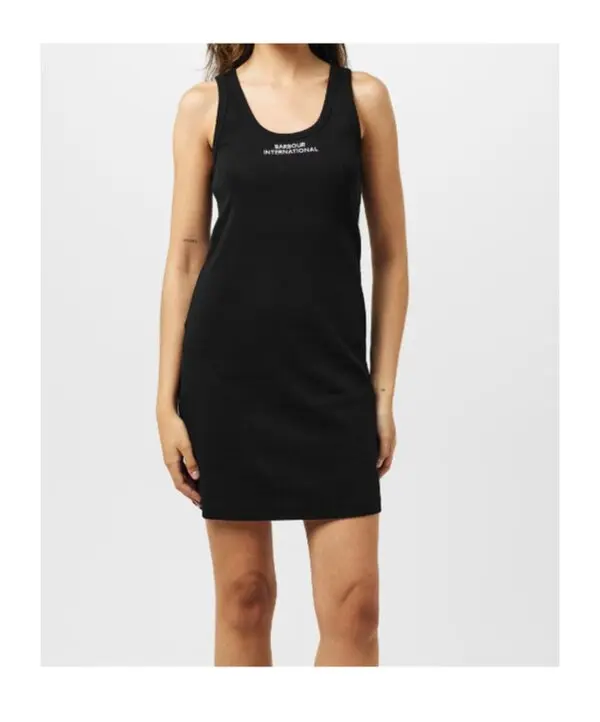 Barbour Sleeveless Round Neck Ribbed Dress